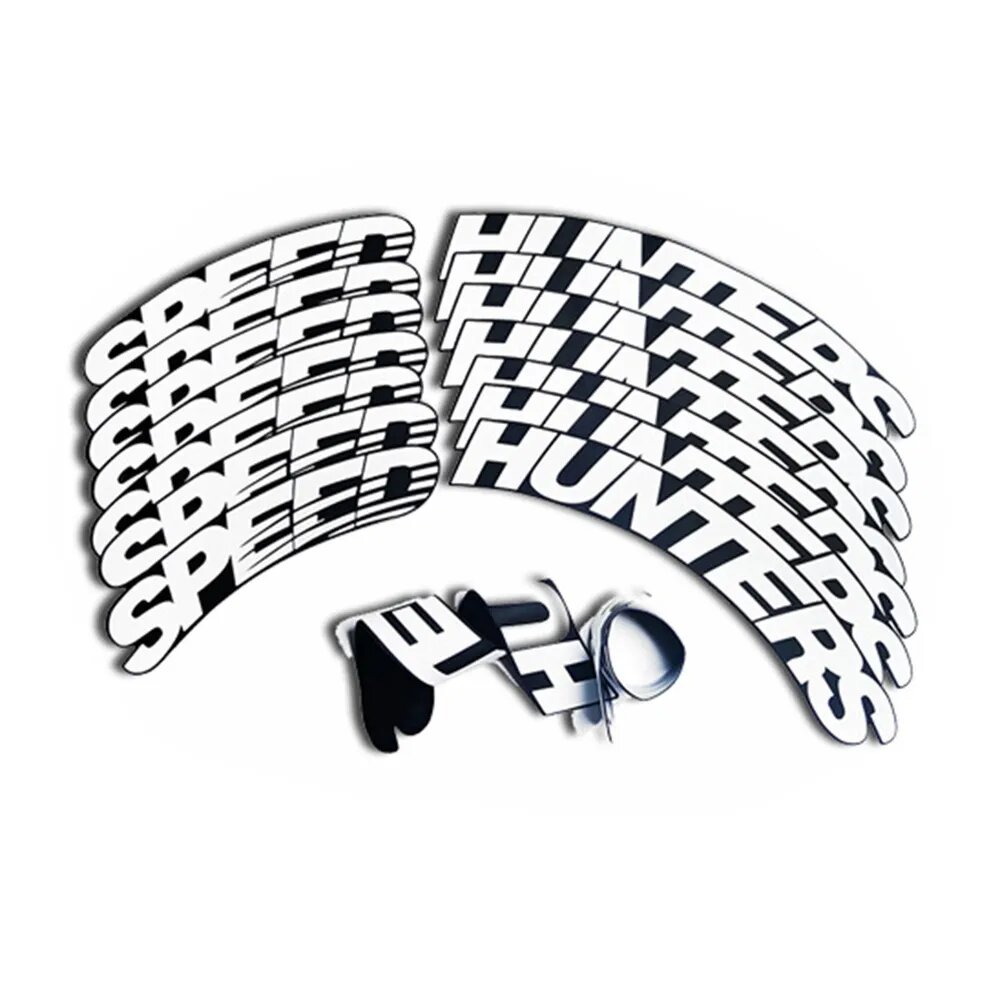 Наклейка для автомобиля, Наклейки на шины - белые, набор из 16 штук