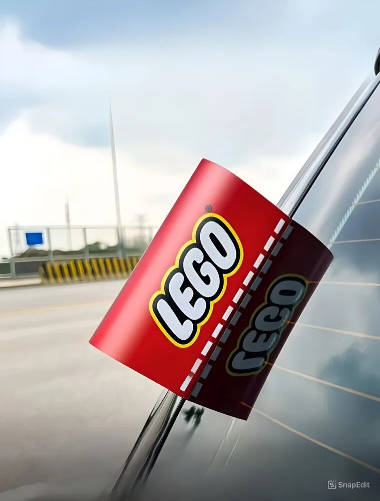 Бирка лего (LEGO) на авто, ярлык лего на авто, JDM наклейка, JDM бирка.