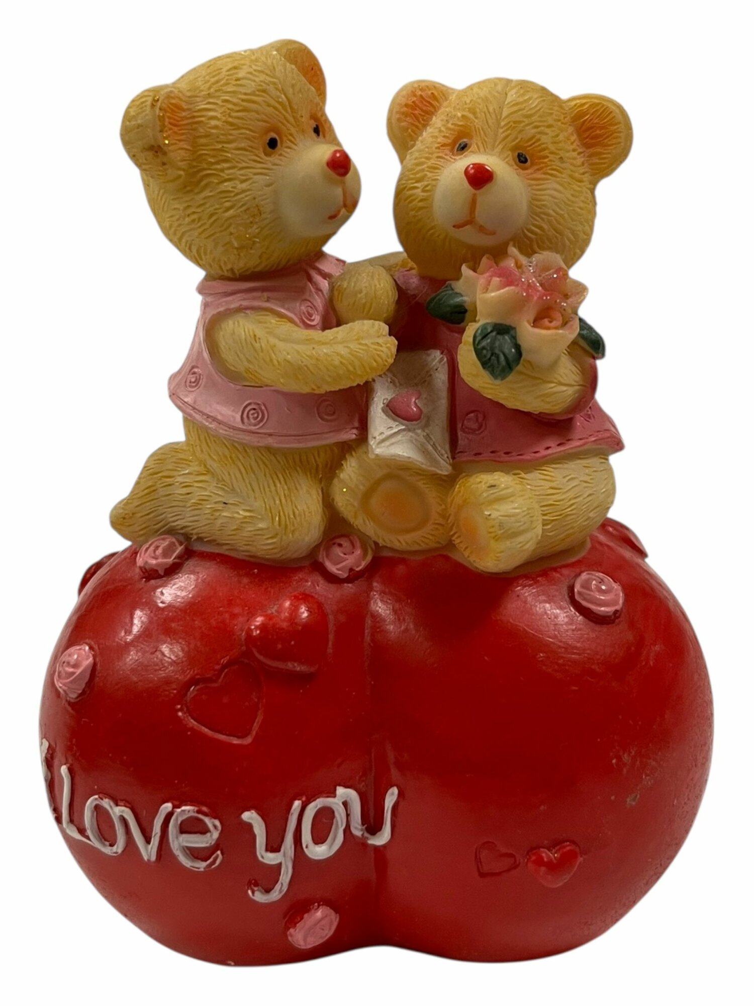 Винтажная статуэтка, копилка, Мишки, медведи, i love you