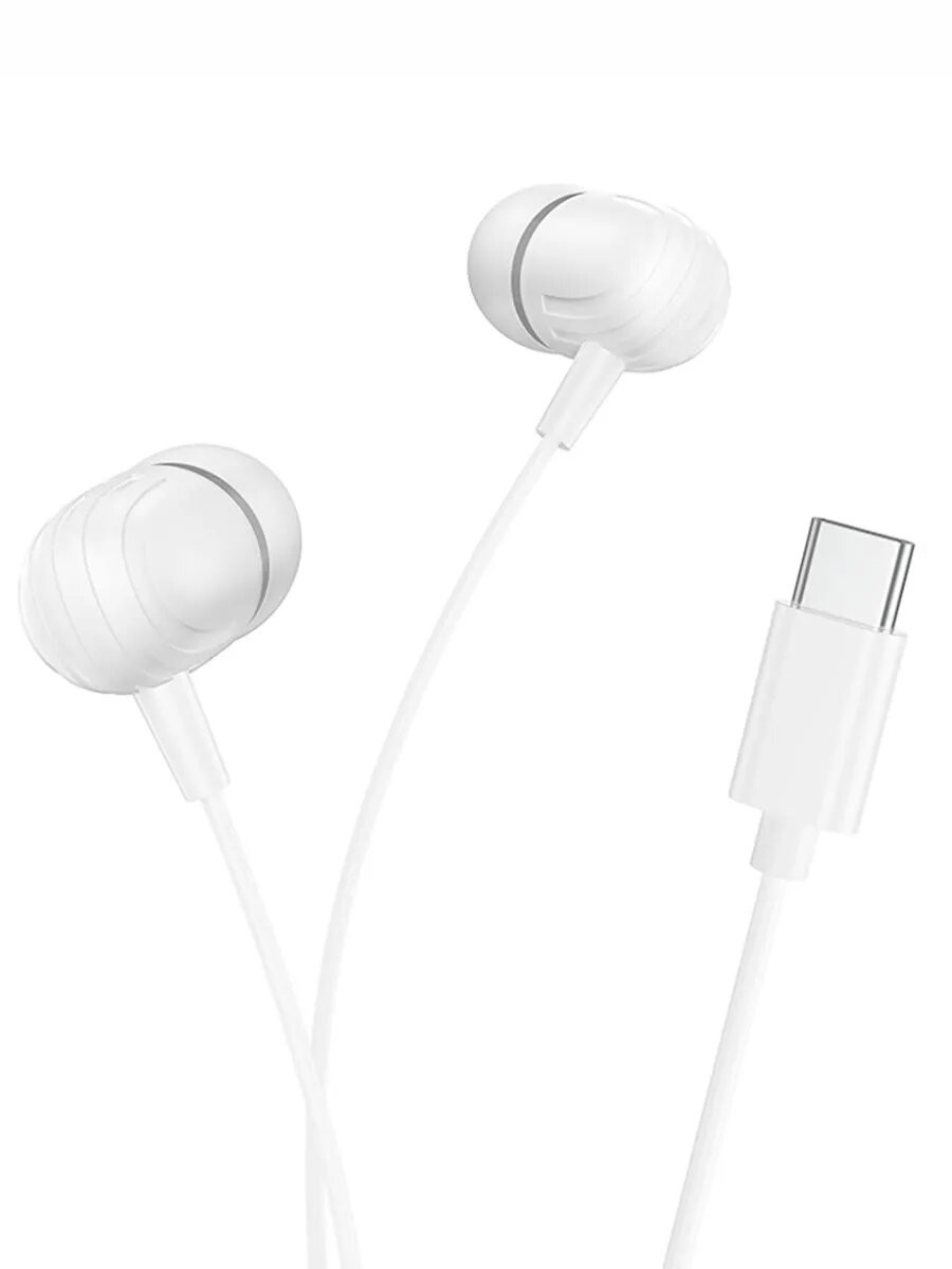 Наушники проводные с микрофоном Borofone BM77 Type-C, цвет белый