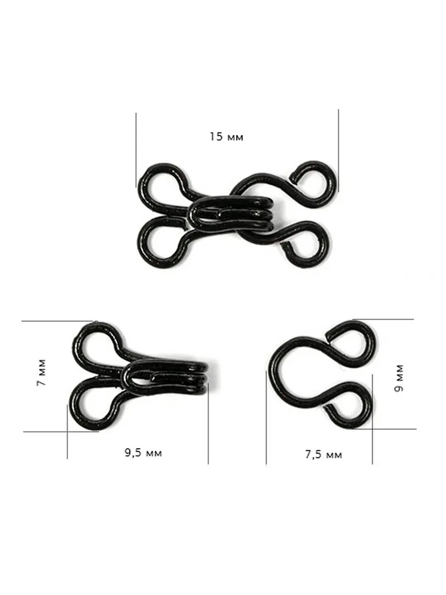 Крючки пришивные №2 15х9мм ТВ-НЕ-А уп. 800шт