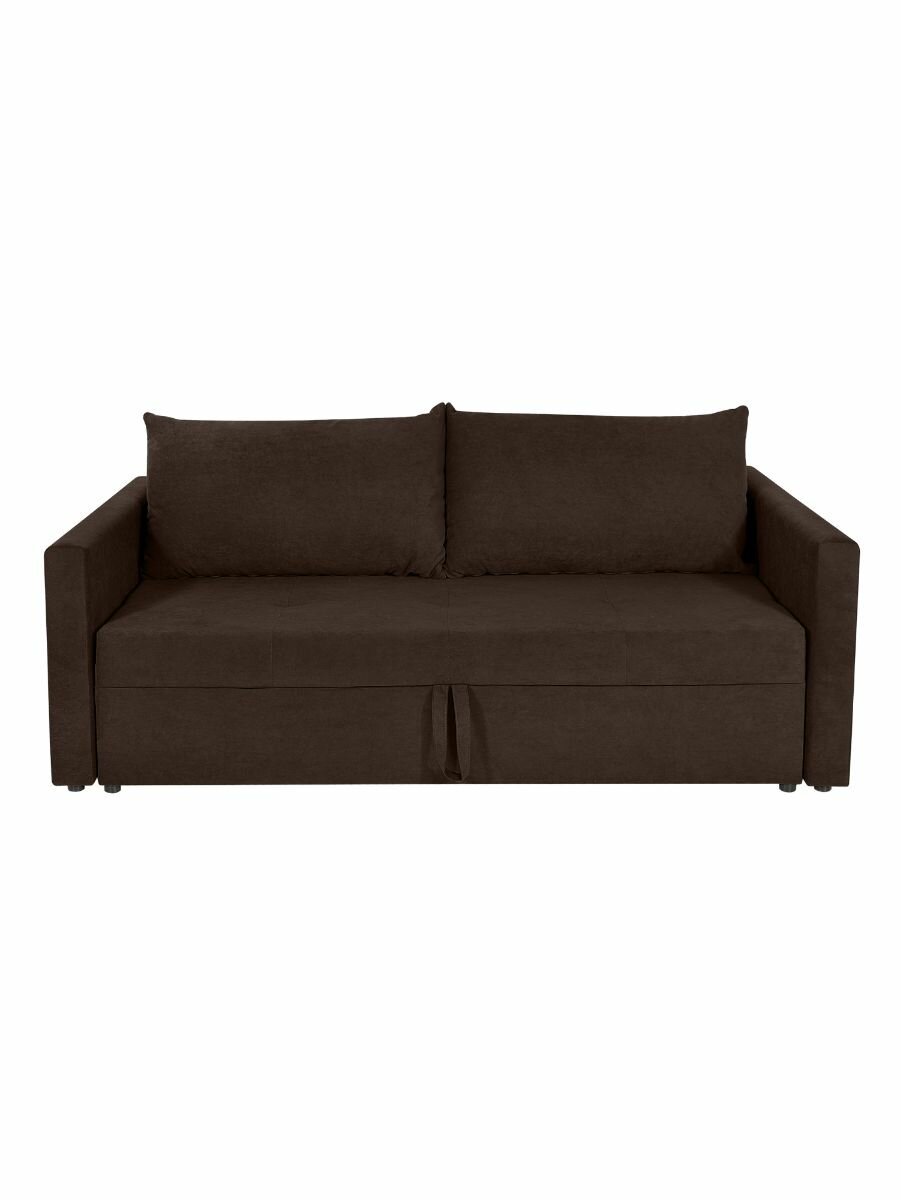Диван раскладной Сити с подлокотниками 1800 (спальное место 1600*1900), Vita 033 коричневый