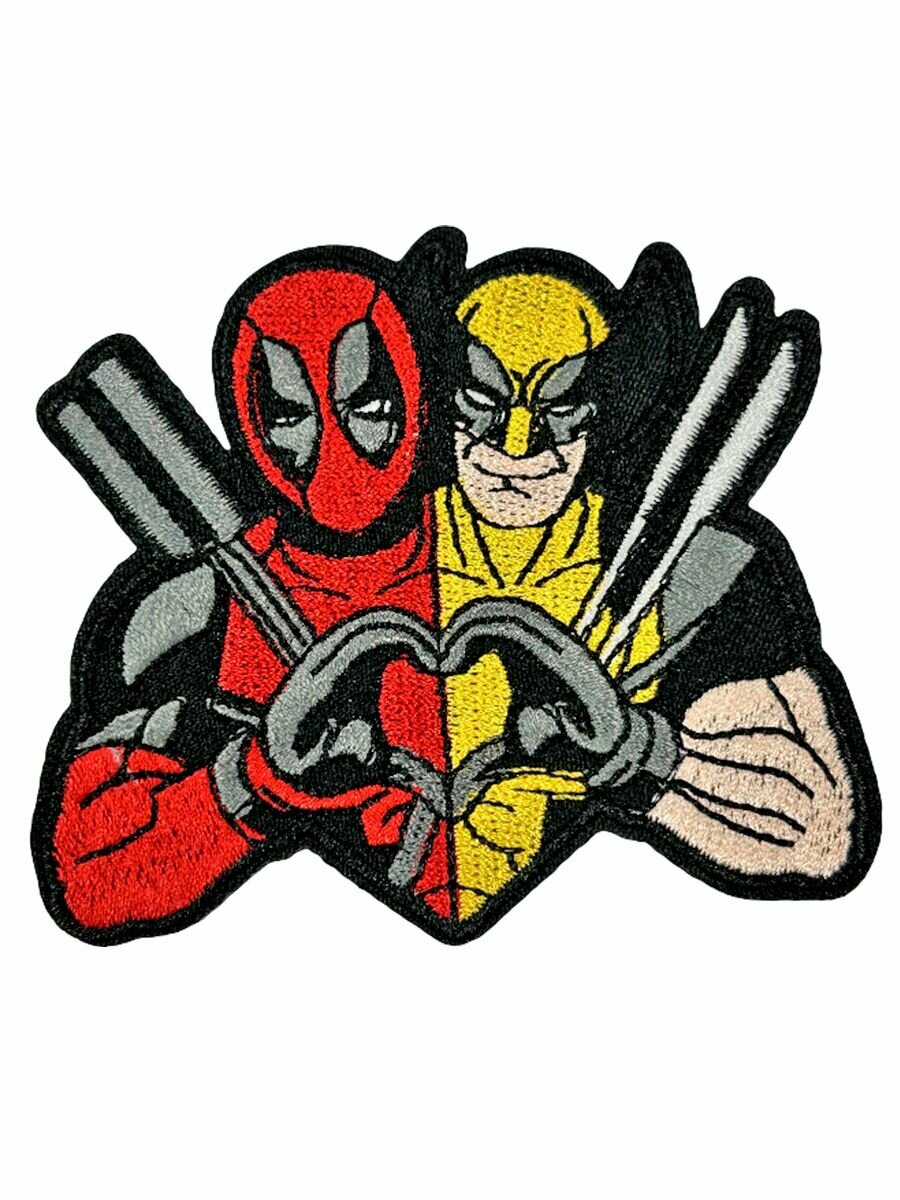 Нашивка - термоаппликация Дэдпул и Росомаха Люди Икс X-Man Marvel Марвел