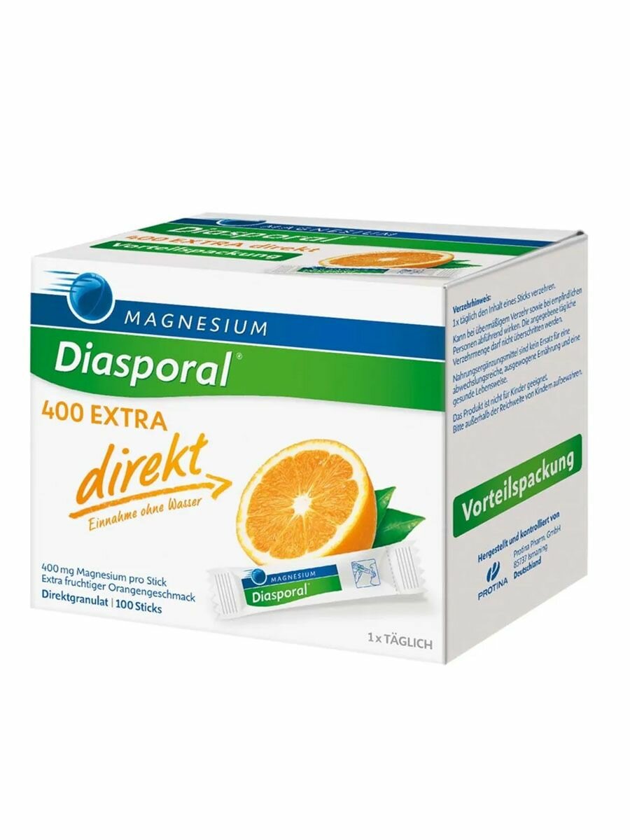 Магний Diasporal magnesium 400 mg extra, 100 шт, 220 гр