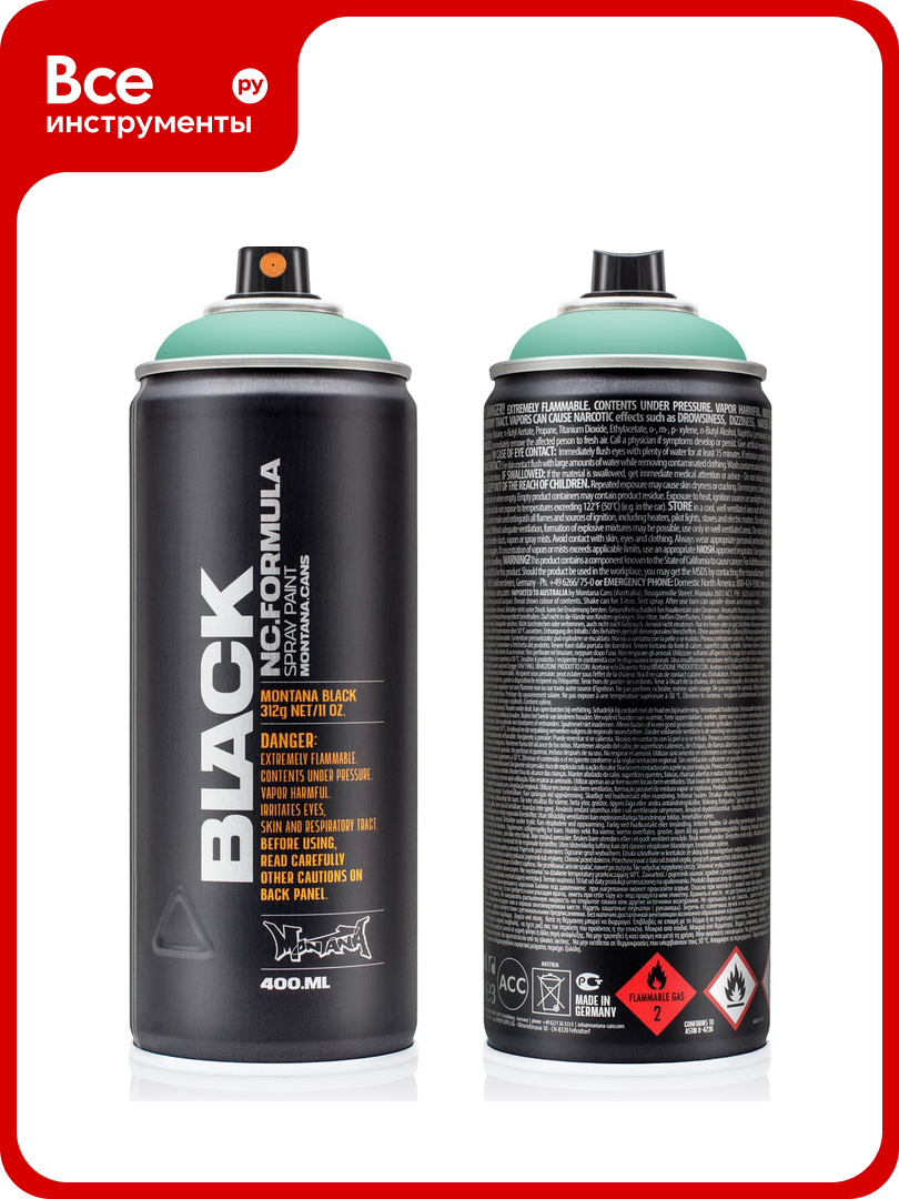 Краска MONTANA BLACK ментоловая, 0.4 л 6330 BLK