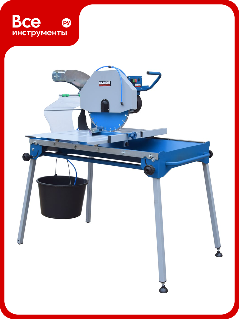 Камнерезный станок Elmos ETC-355 d=400мм 2200Вт e70 307, водяное охлаждение, рез под углом, обработка камня