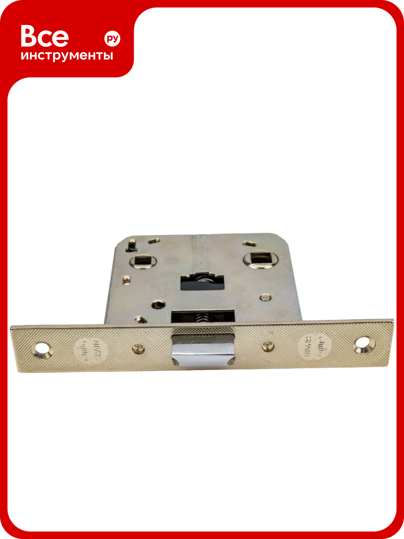 Дверная защелка Amig покрытие латунь 21-50 LP, металлический язычок, лаковое покрытие, для межкомнатных и входных дверей