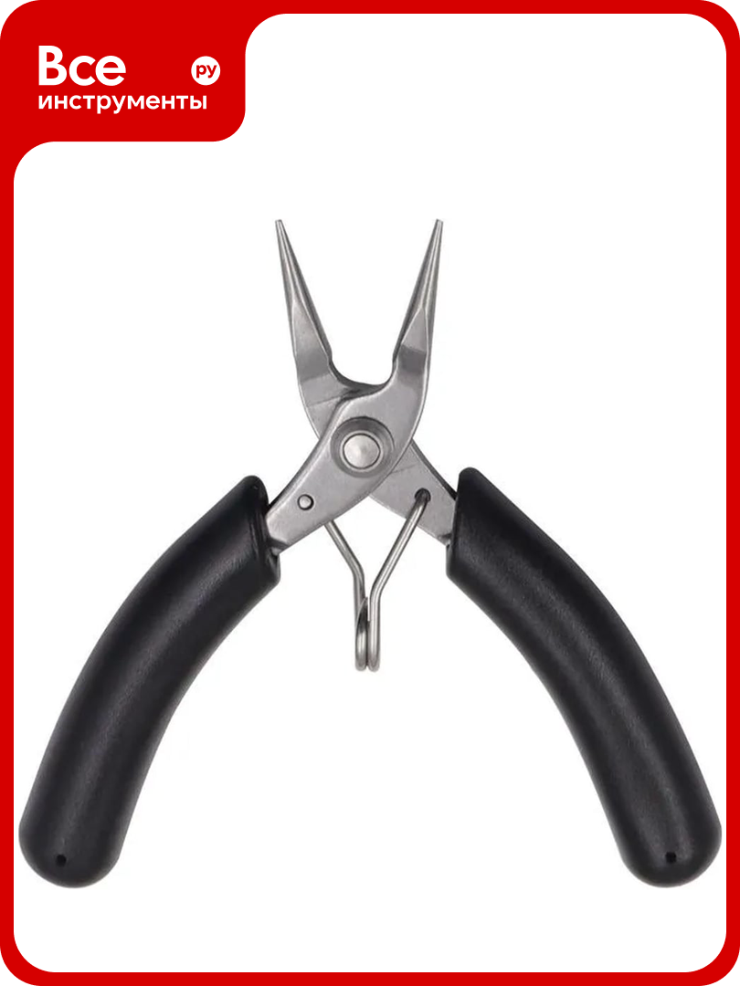 Мини круглогубцы для рукоделия Vitatools никелированные, с обливными рукоятками, 120 мм kruglogubtsy-10sm