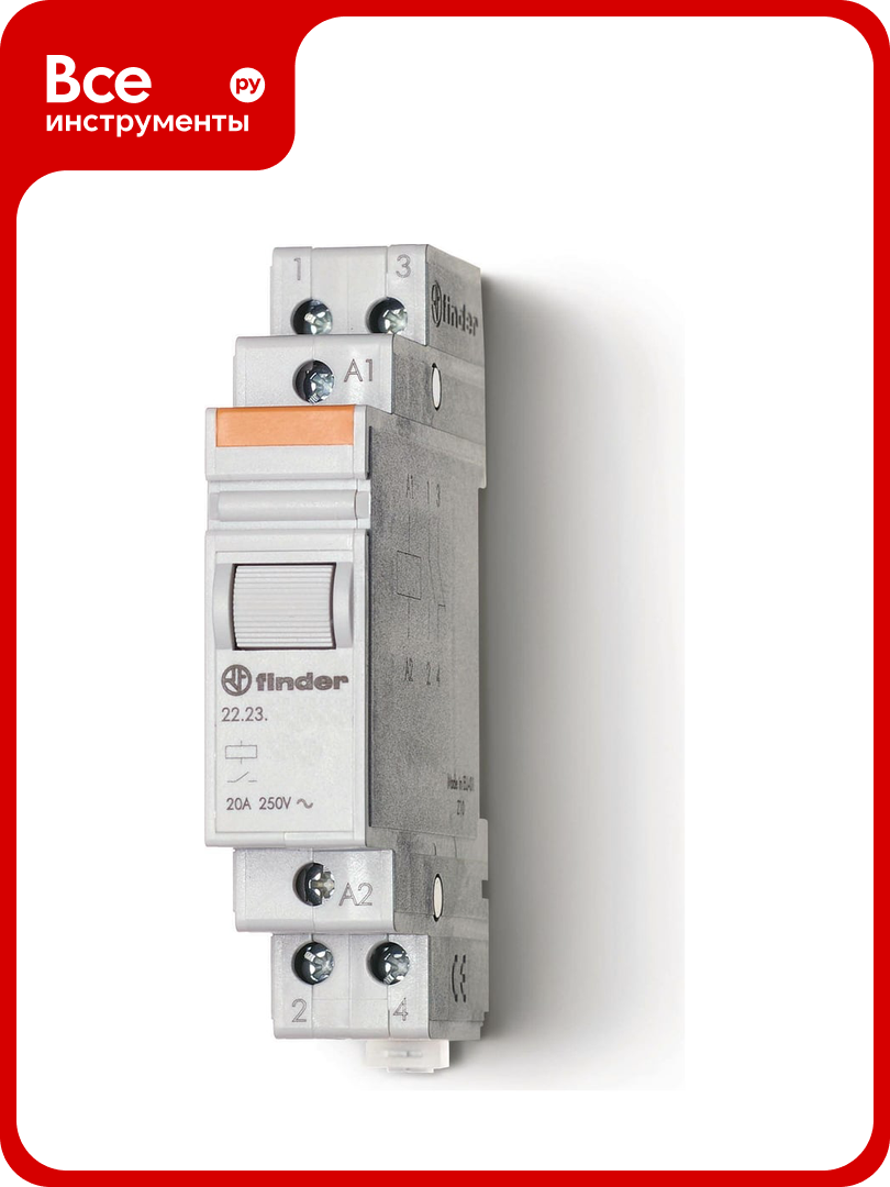 Модульное реле Finder 1НО + 1НЗ 20А, = 24В DC, 222390244000