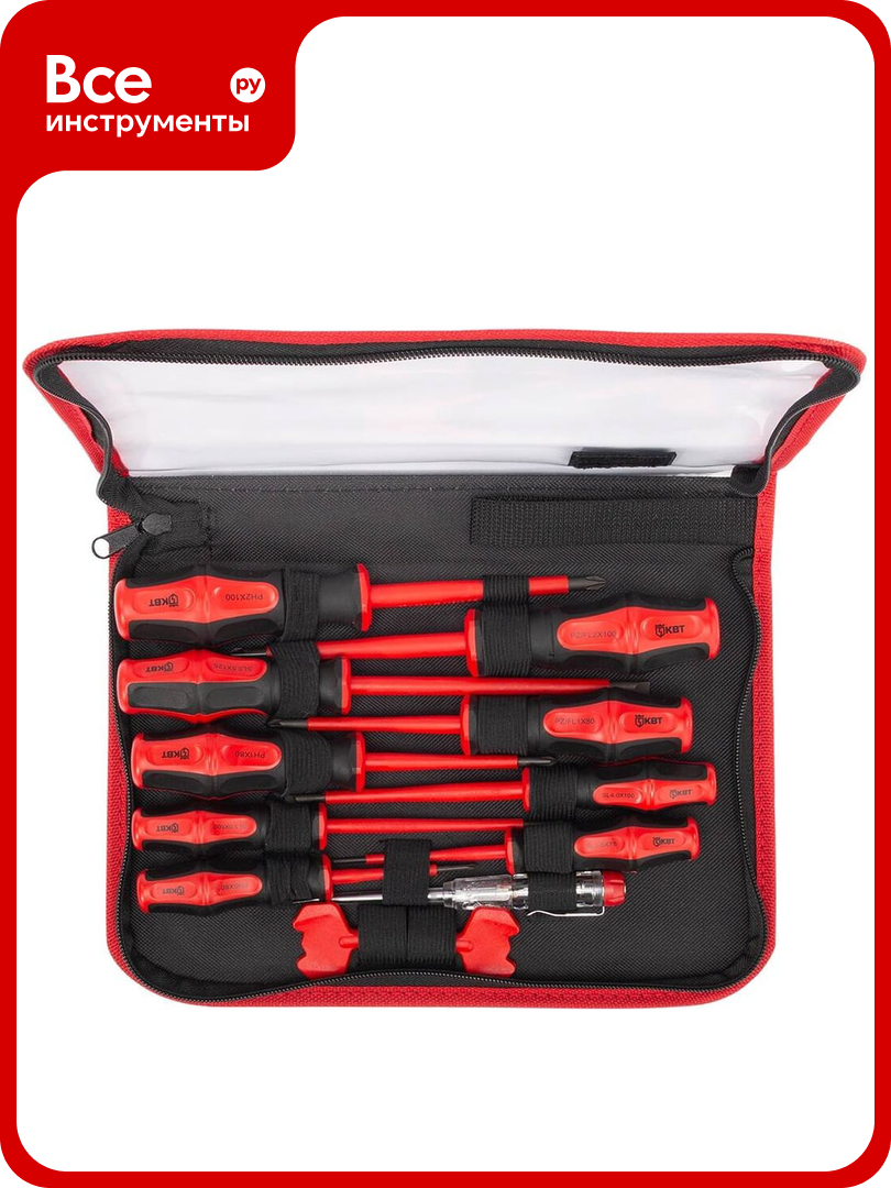 Набор диэлектрических отверток КВТ НИО-12 серия профи 103016