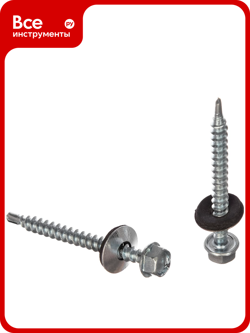 Кровельный саморез Tech-Krep КР ZP сверло 4,8х51 40 шт, коробка с окном 112027