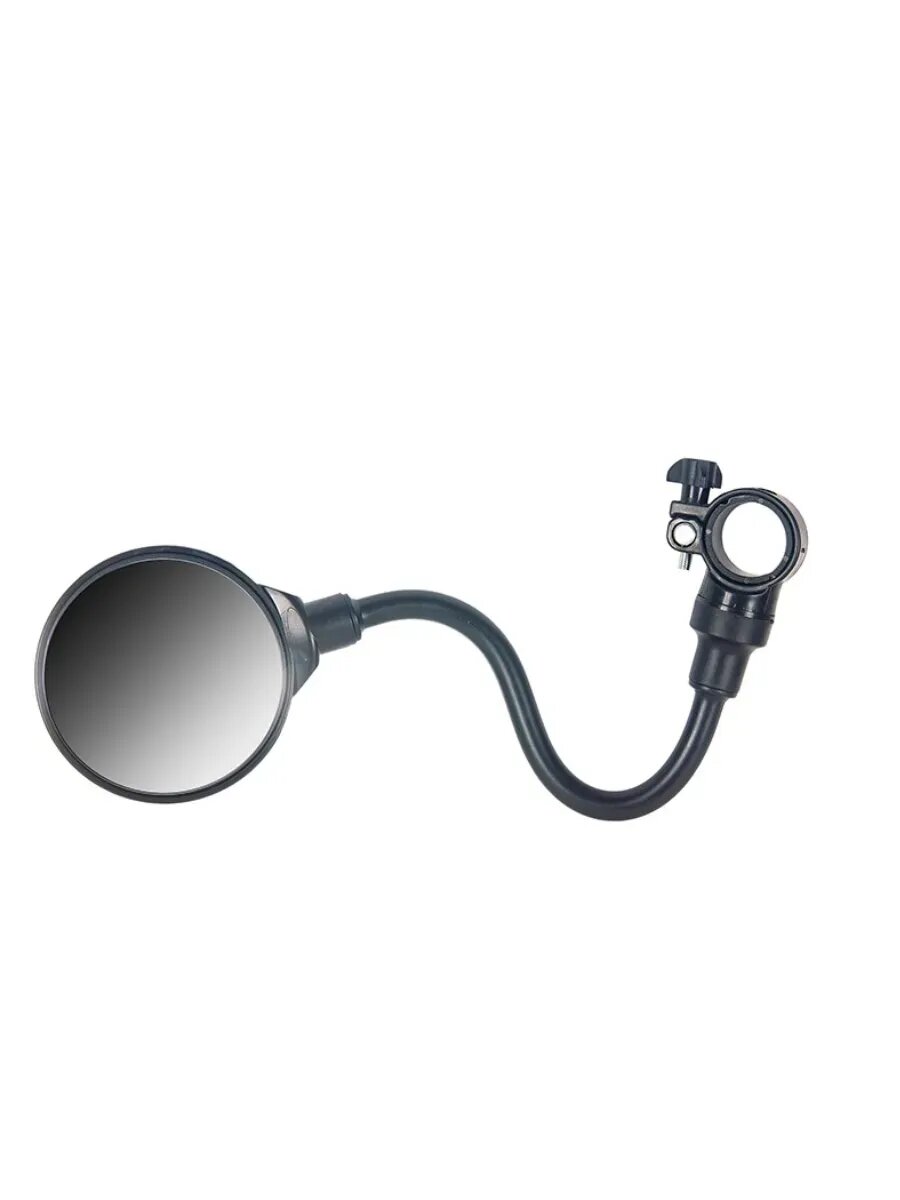 Зеркало велосипедное 4BIKE BC-BM116a с зажимом на руль на гибком кронштейне, диаметр 8 см