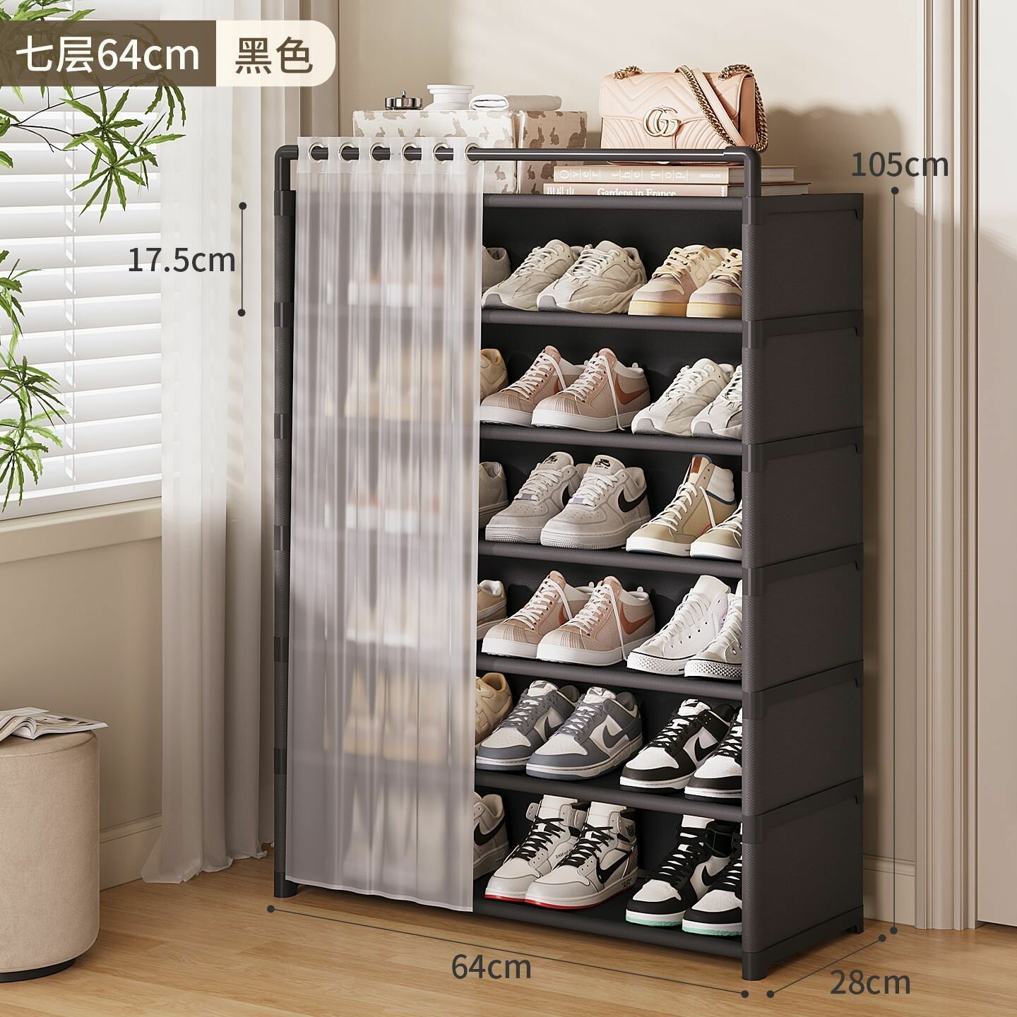 Простой обувной шкаф с ящиками, многослойная пылезащитная обувная полка, обувное хранилище для общежитий, простая напольная полка для арендных домов