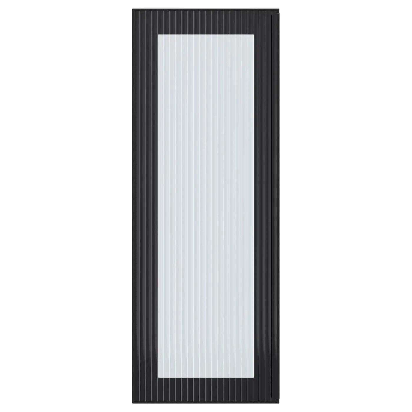 Дверца стеклянная HEJSTA, антрацит/рифленое стекло, 30x80 см