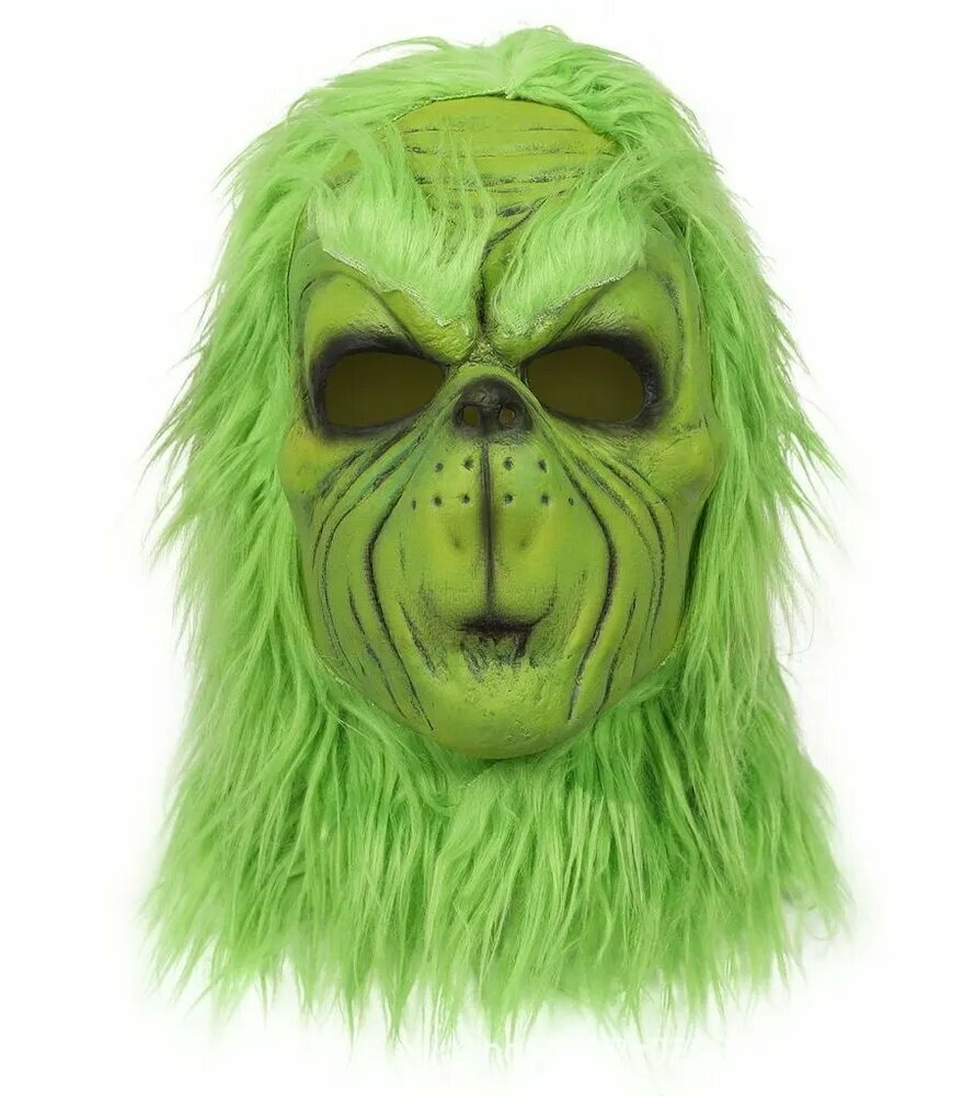 Латексная маска для косплея Гринча