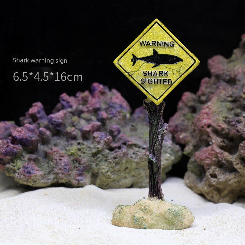 Декор для аквариума: имитация коралла, укрытие для рыб и креветок, знак-указатель (имитация коралла) знак