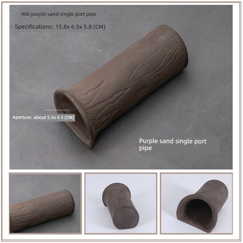 Терракотовое укрытие с одним отверстием и горизонтальным рисунком для креветок в аквариуме