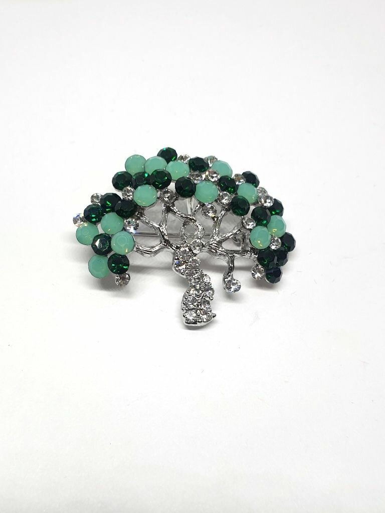 Брошь, кристалл, стразы