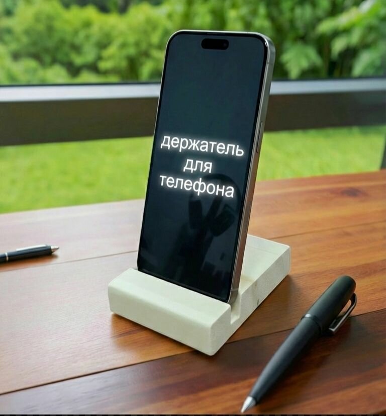 Подставка держатель деревянная для телефона
