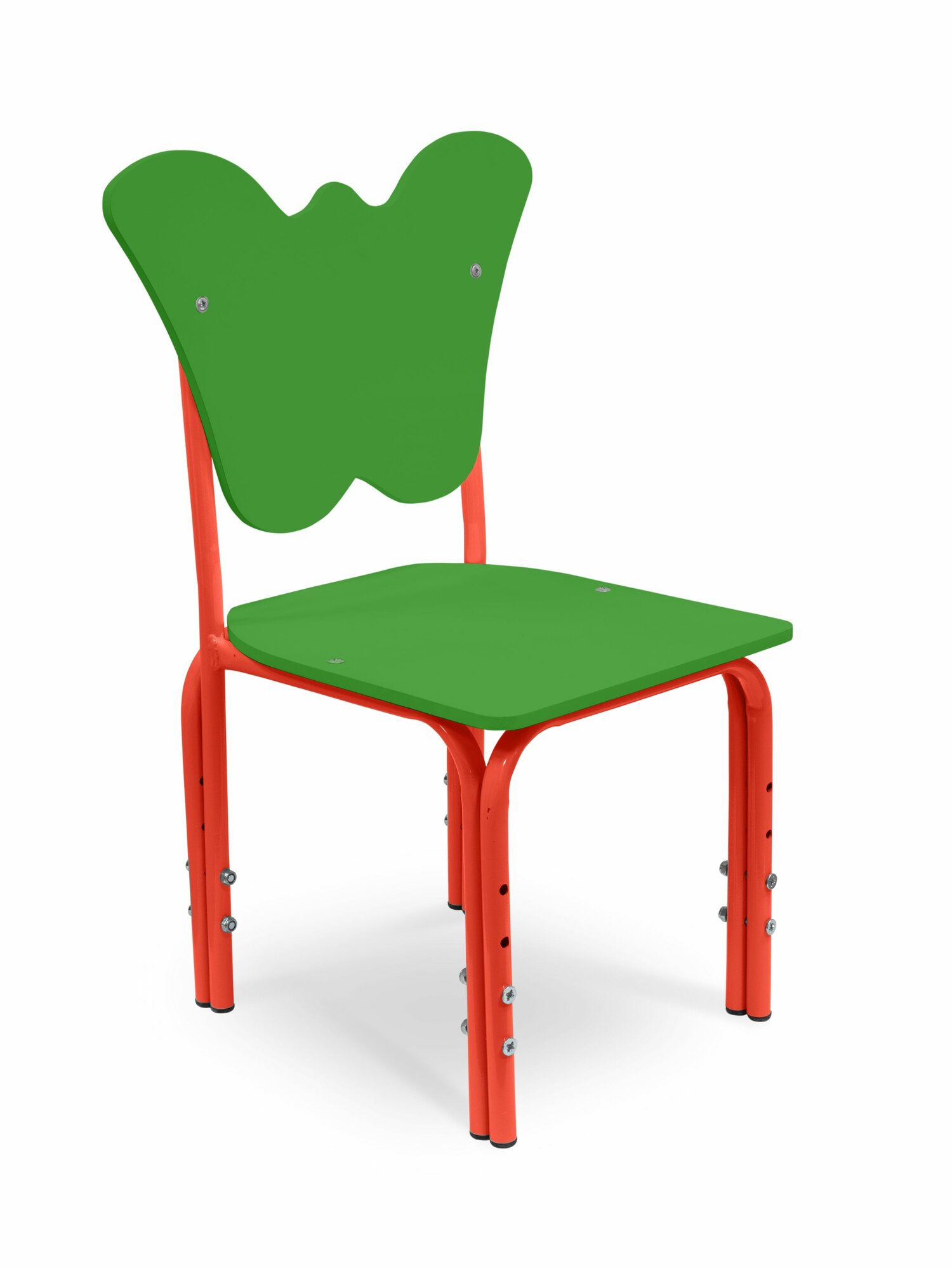 Стульчик детский растущий; Бабочка Зеленый, Красный