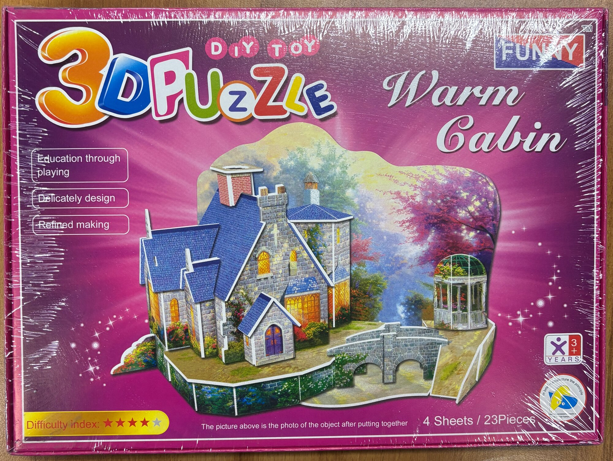3D пазл, головоломка , Теплый Дом ,4 листа 23 штук