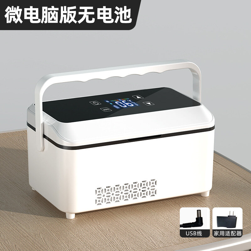 Портативный охлаждающий бокс для инсулина Coolbao, мини-холодильник для автомобиля и дома, двойного использования, охлаждение 0-8 градусов, перезаряжаемый маленький холодильник US8