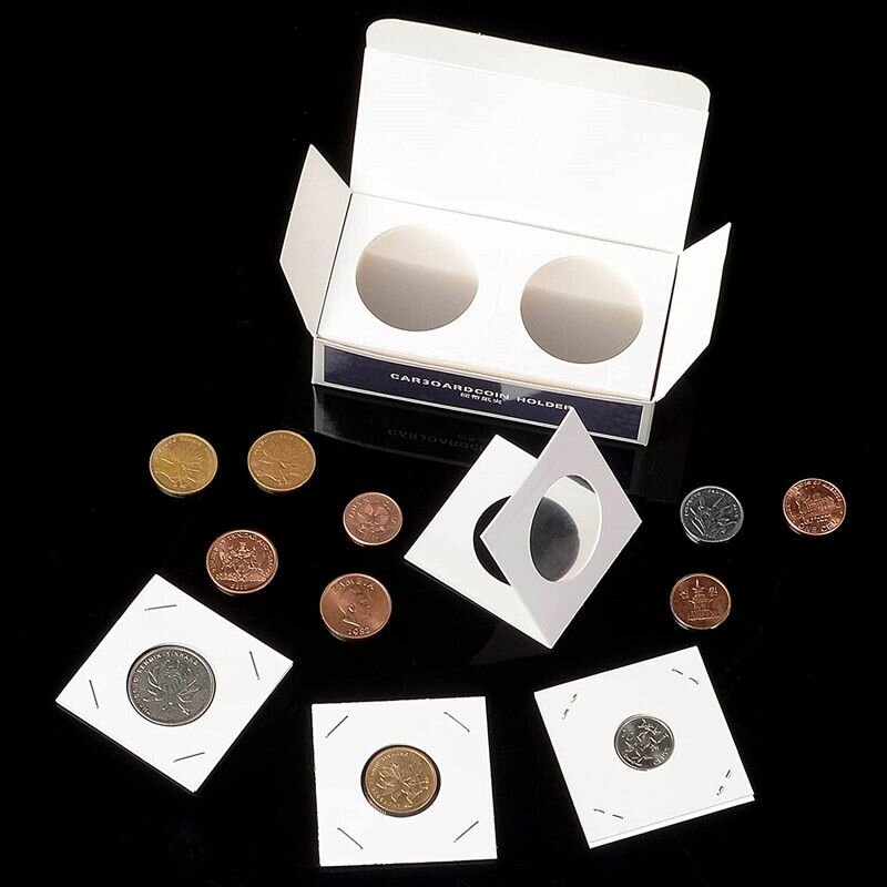 Холдеры для монет под скрепку d 31.5 мм, 50 шт в упаковке