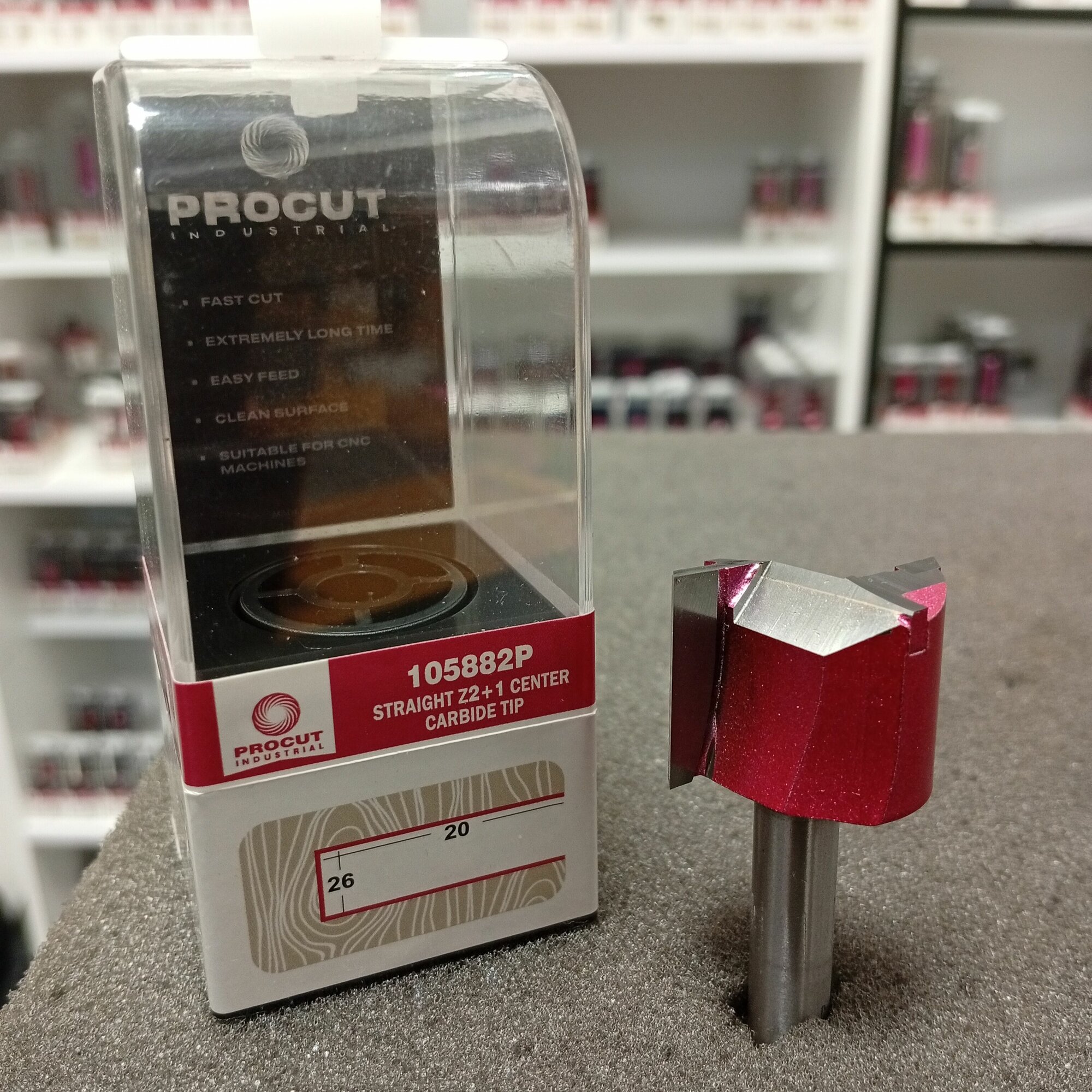 Фреза пазовая 26 мм с врезным зубом ( проф. серия) Z 2+1 D 26x20x60 S 8 PROCUT