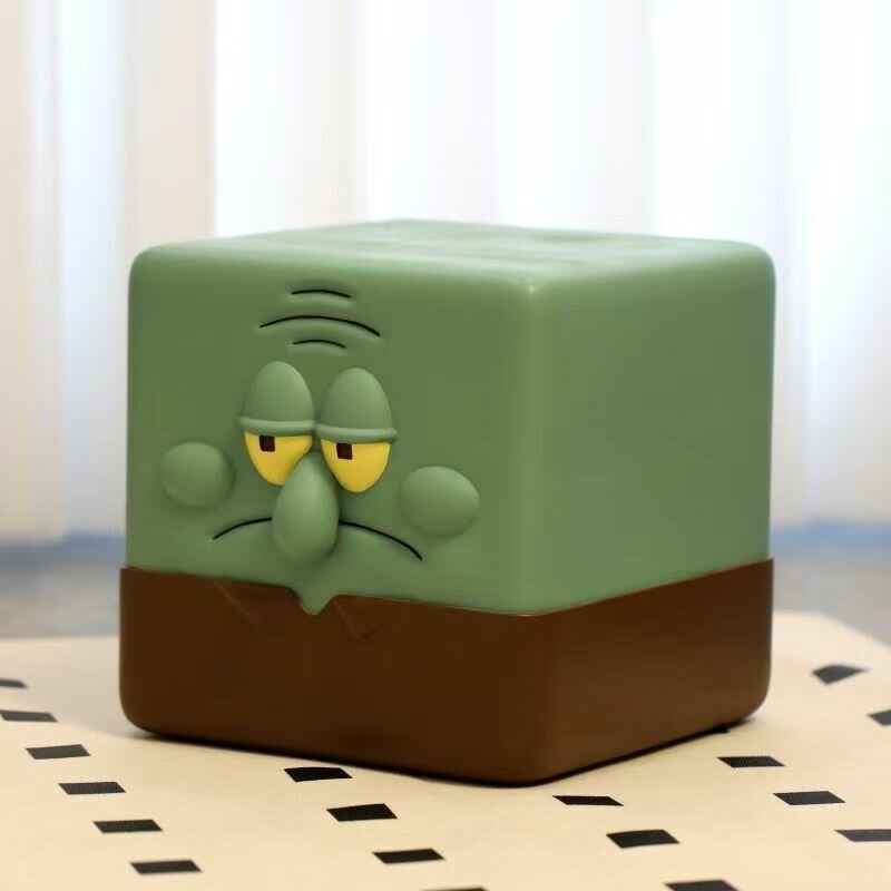 Губка Боб, Патрик, Сквидвард, мистер Крабс, квадратная скамейка для смены обуви， 27x26×20 см