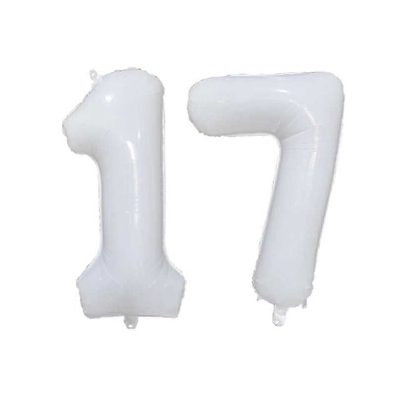 Белые шары-цифры "17", 32 дюйма