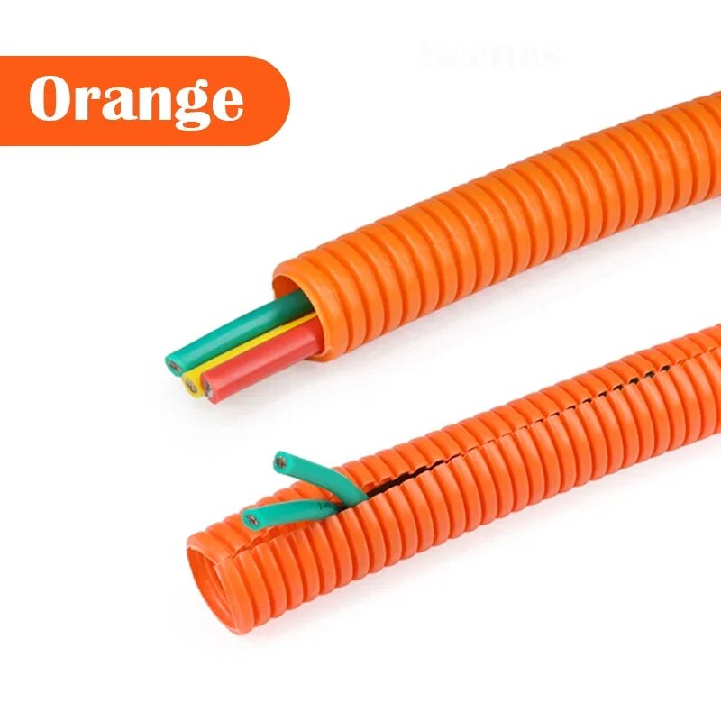 Труба гофрированная ПП 5М AD7.5-34.5мм – термостойкая и износостойкая защитная оплетка для автомобильных жгутов проводов и электрооборудования