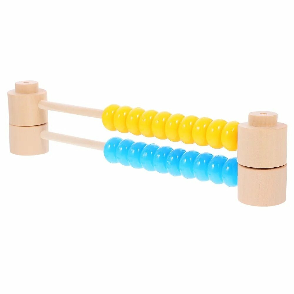 Деревянно-пластиковый счёты-бизиборд для детей, набор из 2 штук, развивающая игрушка