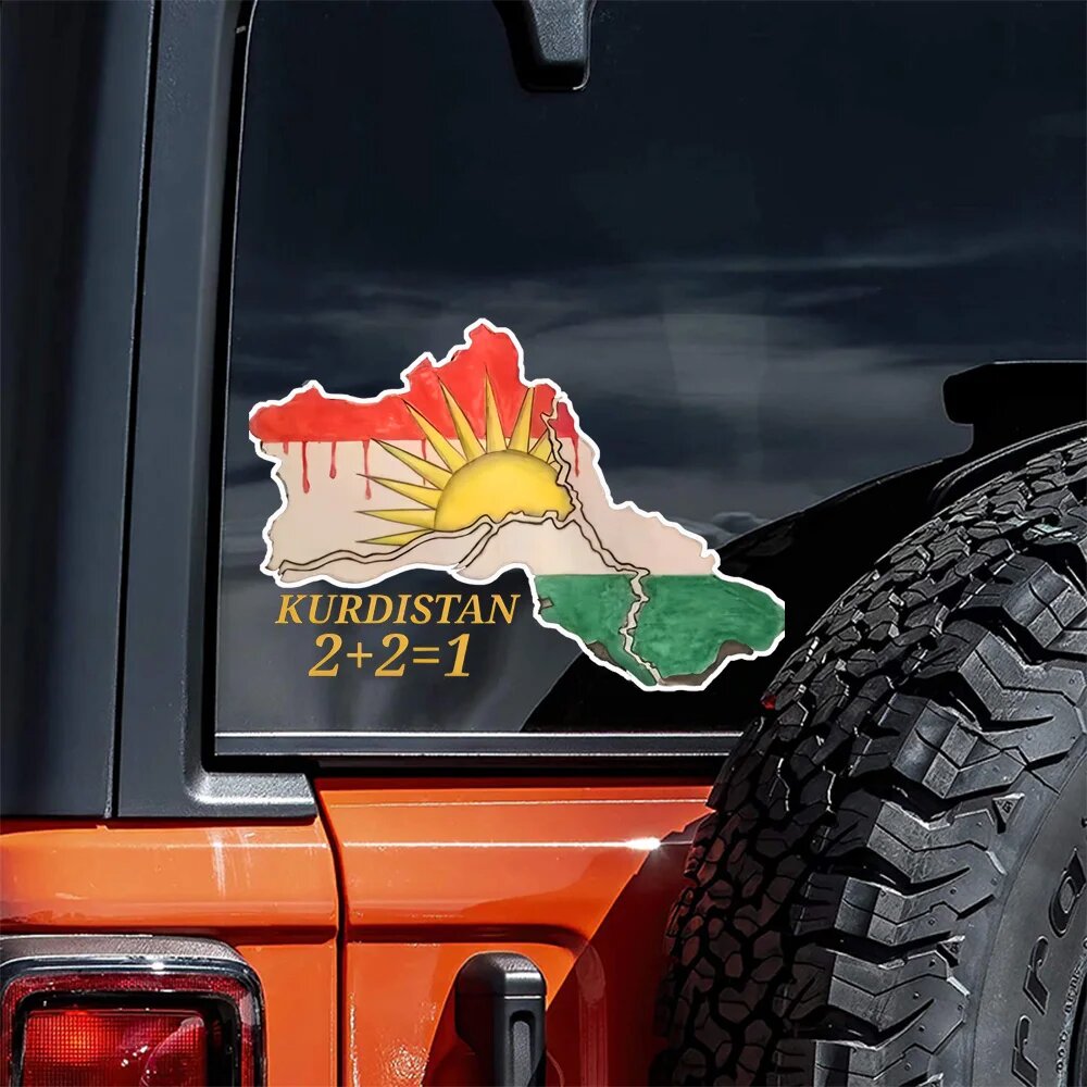 70084 # Водонепроницаемая автомобильная наклейка, виниловая наклейка для карты Курдистана, идеально подходит для украшения автомобиля, ноутбука и окон