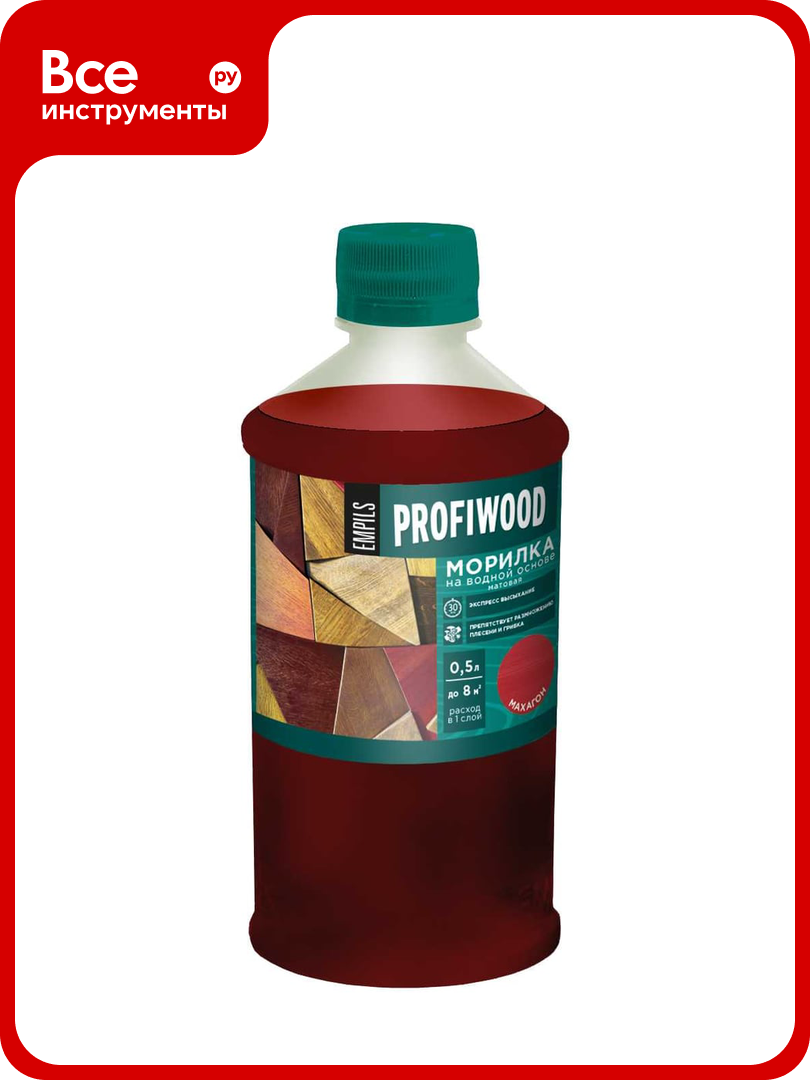 Морилка Profiwood на водной основе, махагон, 0.5 кг 67687