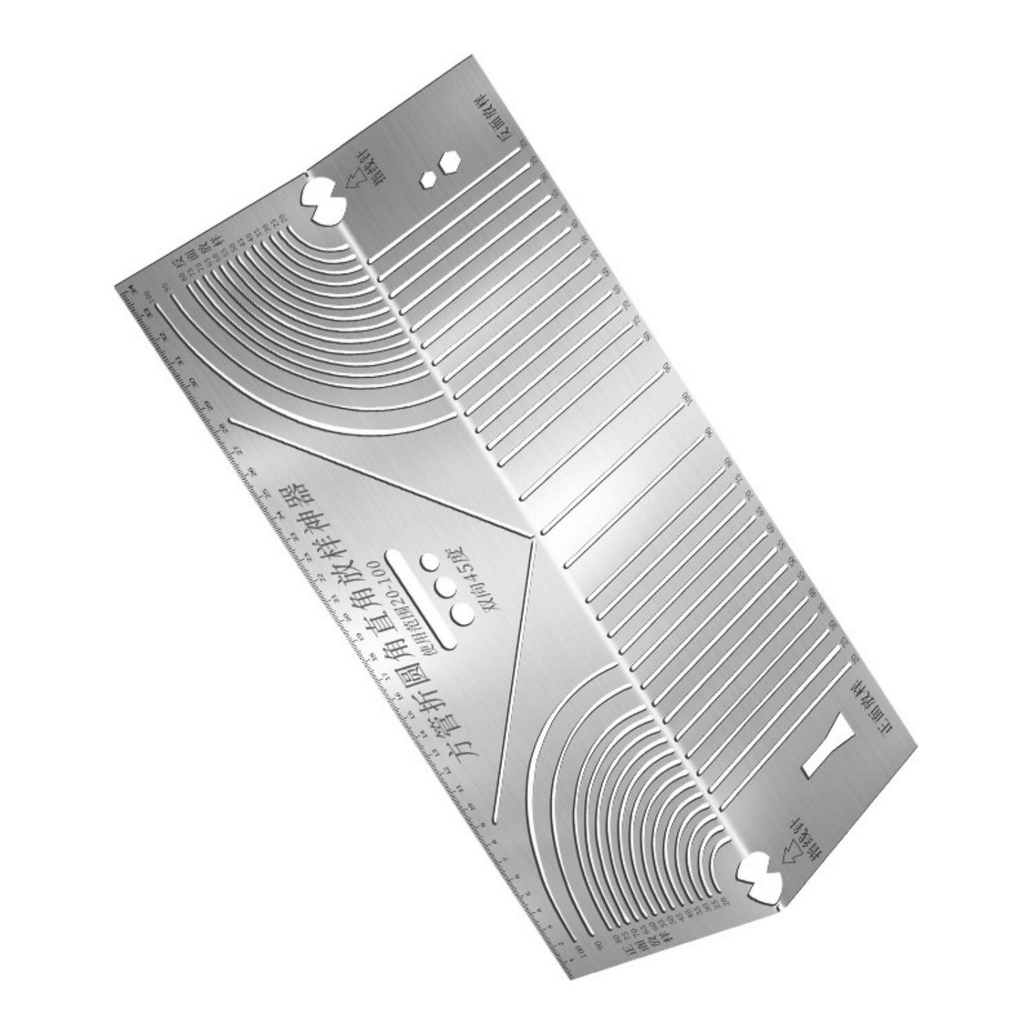 Квадратная стальная складная угловая линейка на 90 градусов, угломер, линейка для черчения, большая дуговая линейка для рисования 20-100.