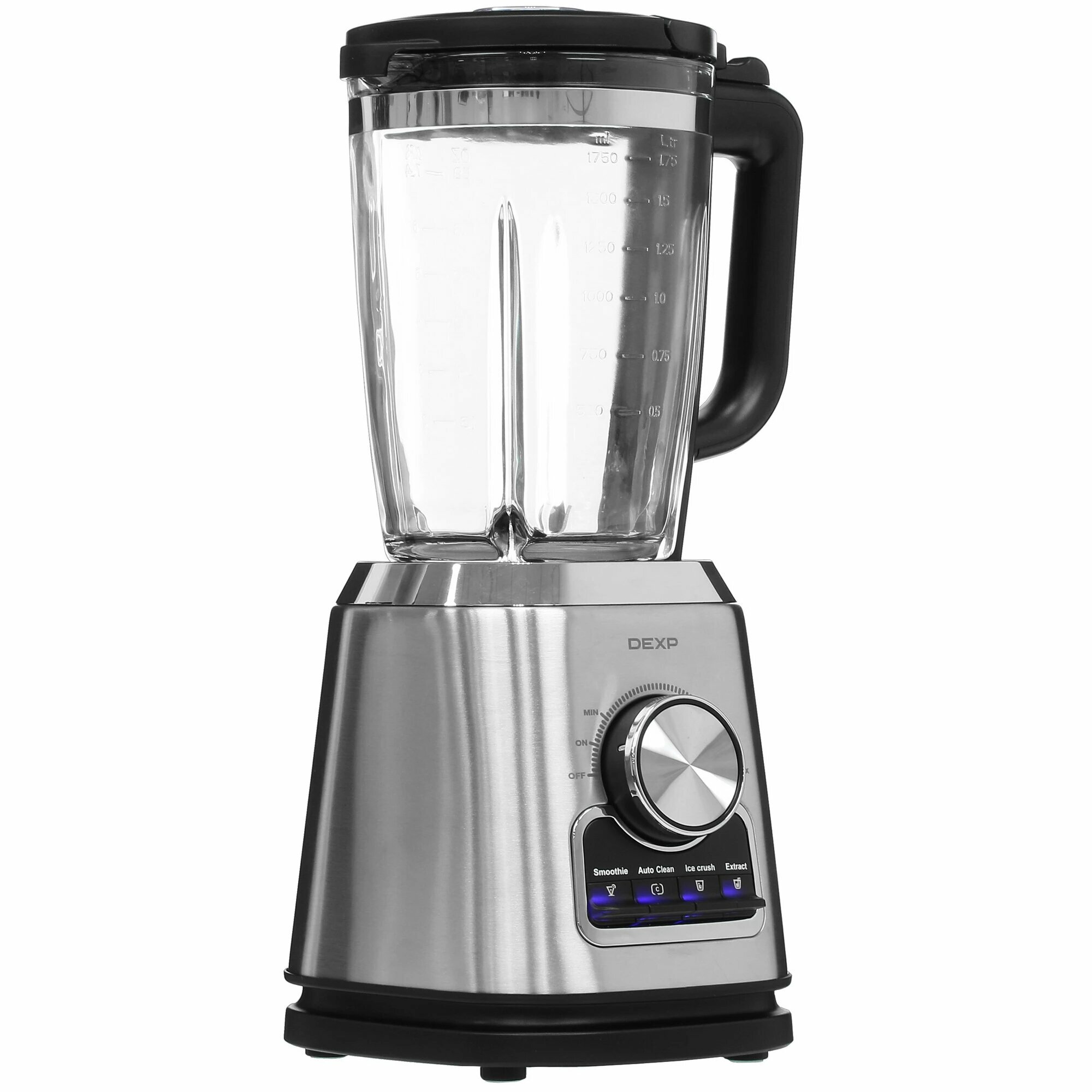 Блендер DEXP SB-1800A, 1800 Вт, 10 скоростных режимов, стеклянный кувшин, серебристый