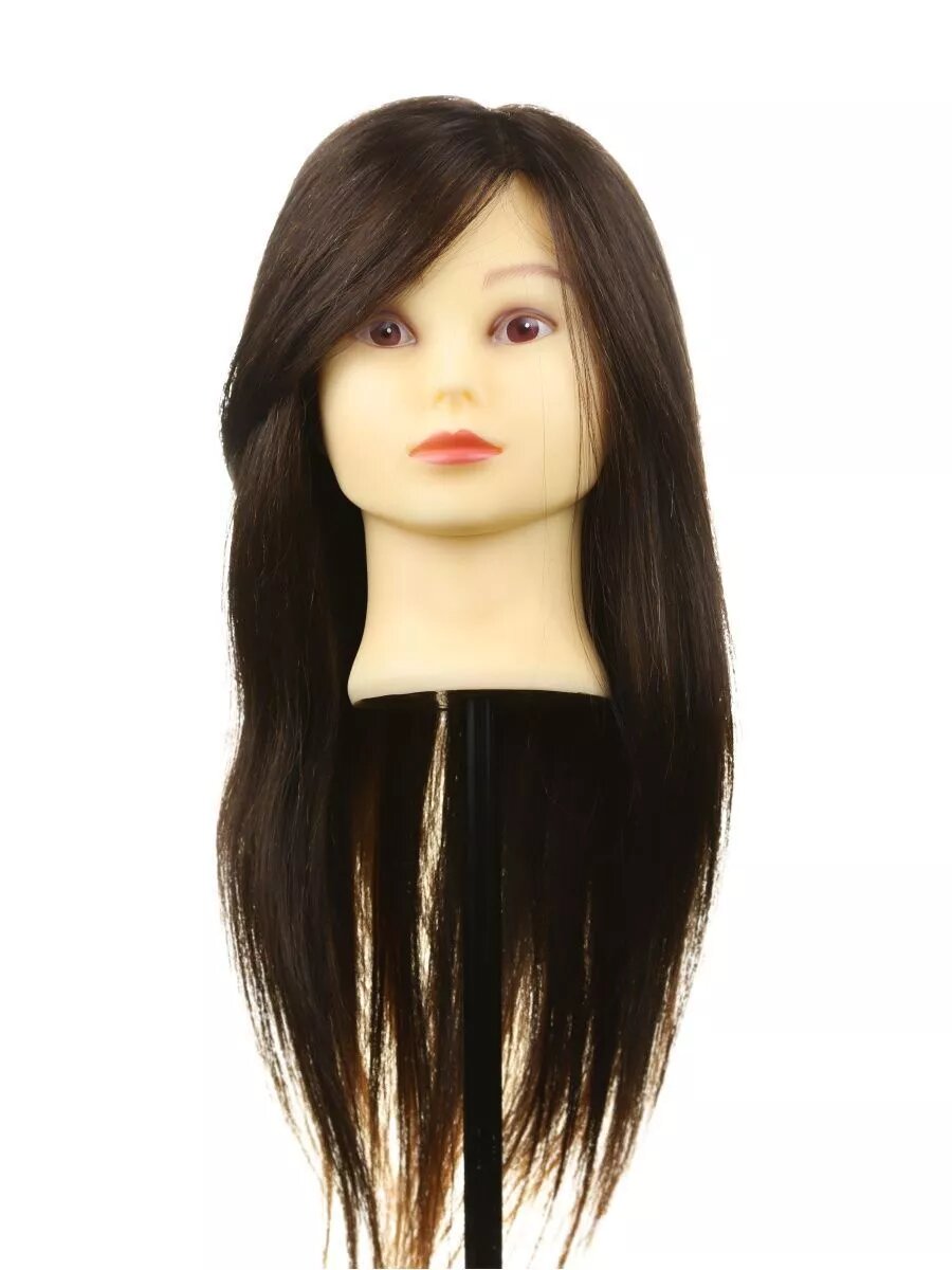 Манекен для причесок "шатен" длина волос 60 см, 1 шт