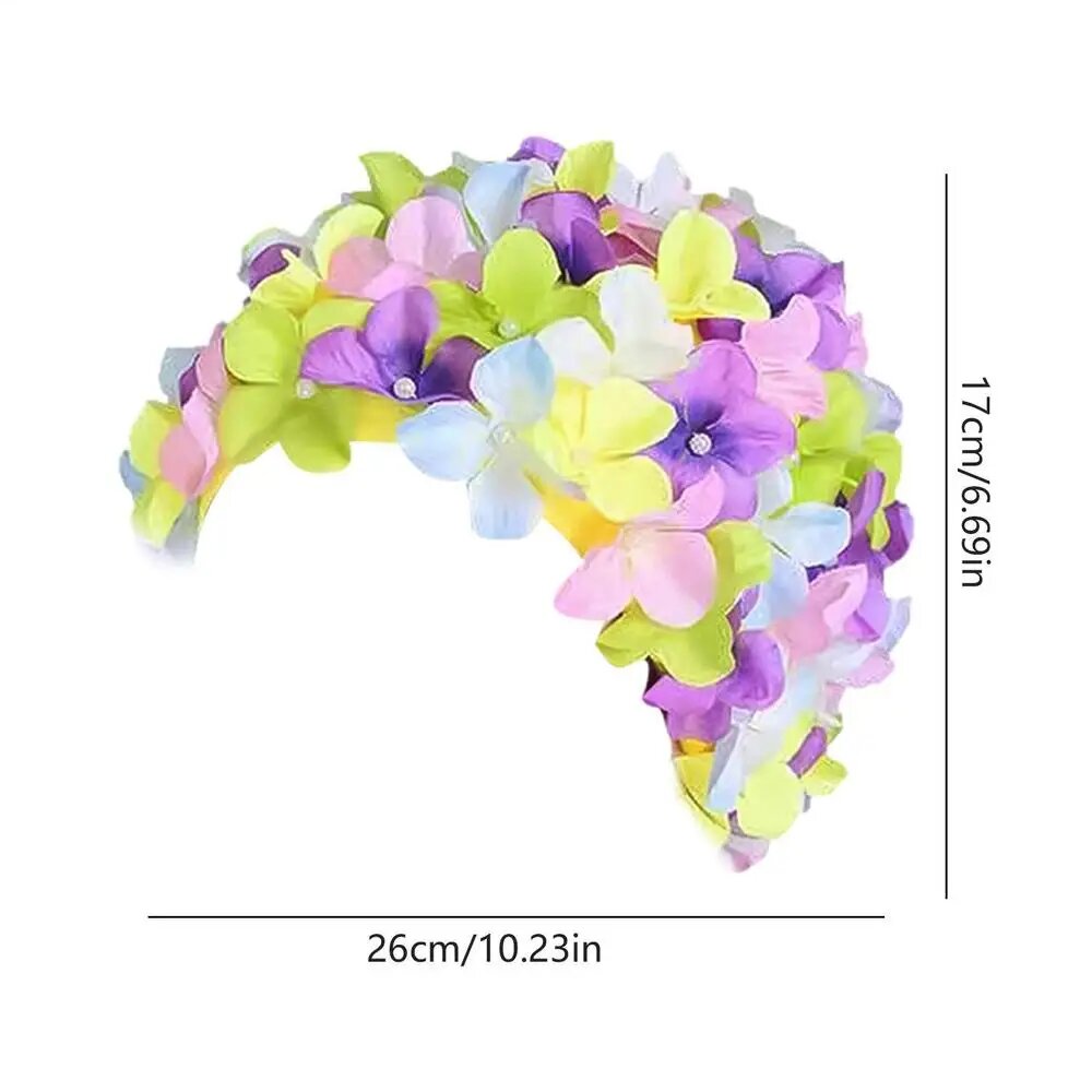 Женская 3D цветочная шапочка для плавания
