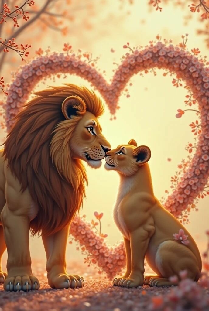 Алмазная живопись "Коронованный лев и львица", 5D, круглая, 40x50 см. Производитель: Brose Art.