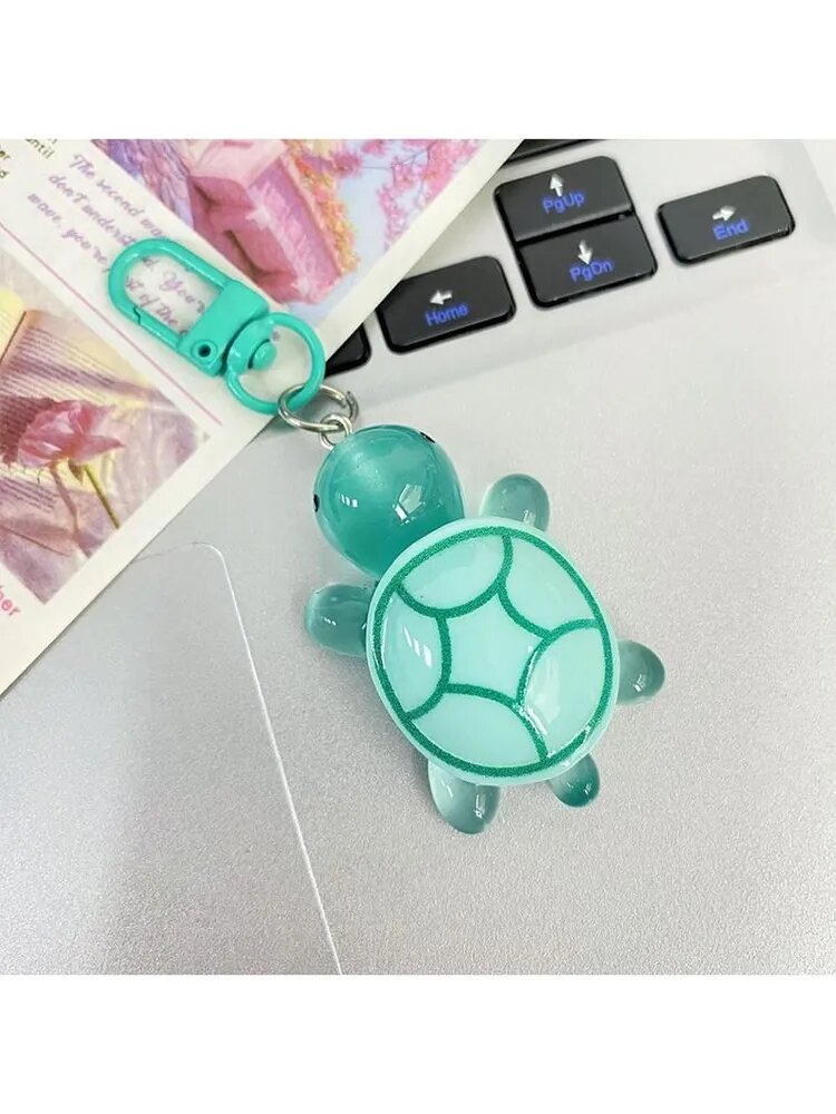 Светящийся цветной брелок в виде черепахи