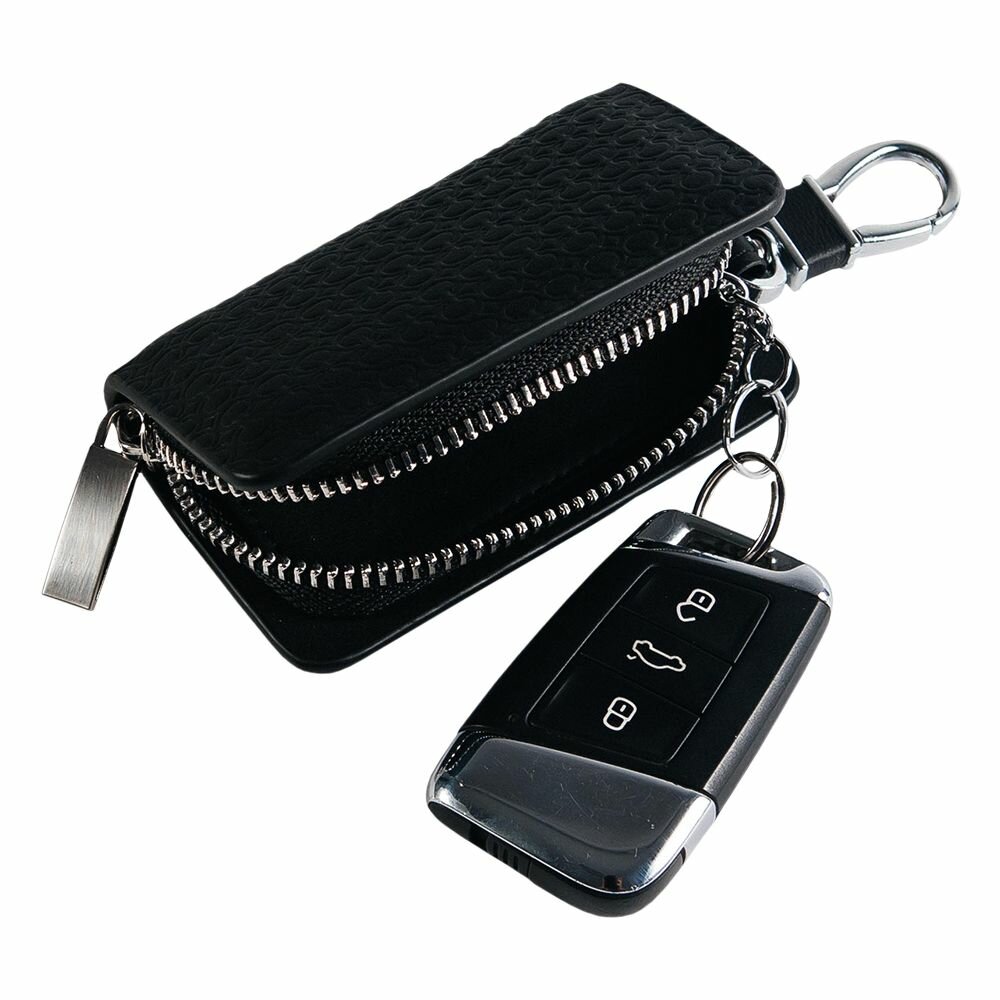 Органайзер для ключа (ключница) автомобиля Кожа микрофибра ВС Lord Autofashion (36101 Чёрный)