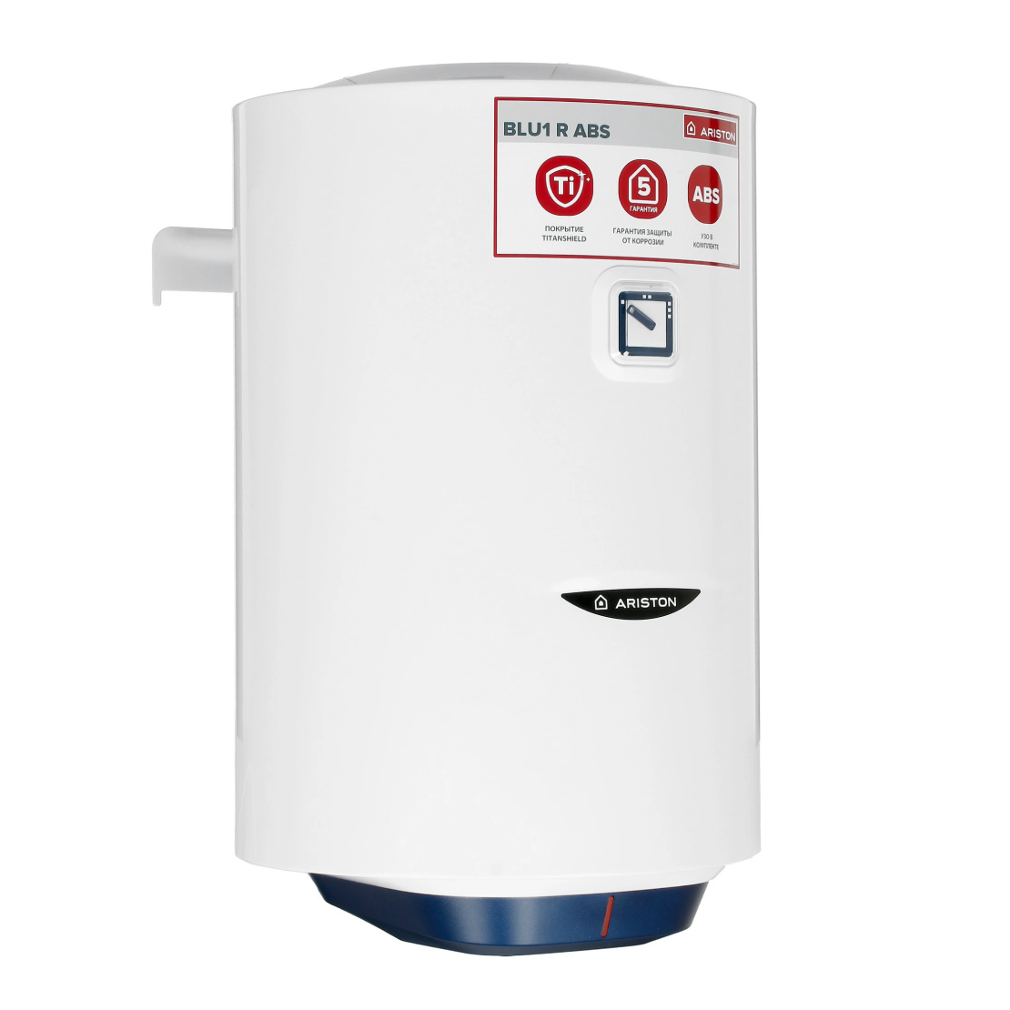 Ariston BLU1 R ABS 30 V Slim, электрический, 30 л, 1.5 кВт, эмалированная сталь, белый/синий