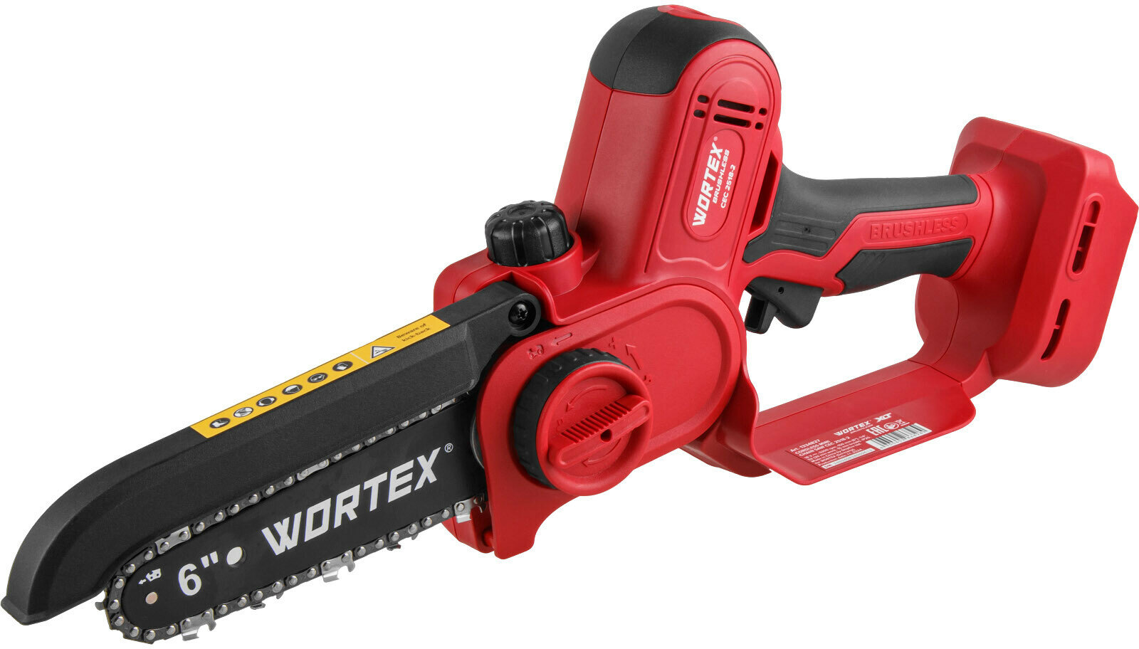 Аккумуляторная мини-пила WORTEX CEC 2518-2 XLT SOLO бесщеточная, 18 В, 6', без акб и зу, в коробке