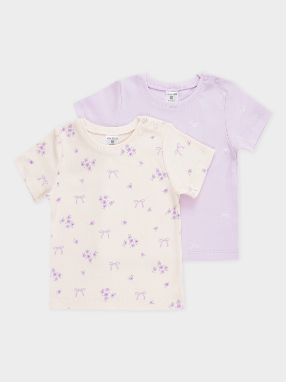 Футболка хлопковые на кнопках для ребенка, 2 шт, комплект из 2 шт.