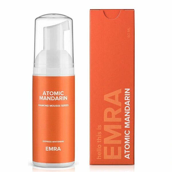 Пенка для зубов и полости рта ферментная EMRA Atomic Mandarin, со вкусом мандарина, 60 мл — фото 1