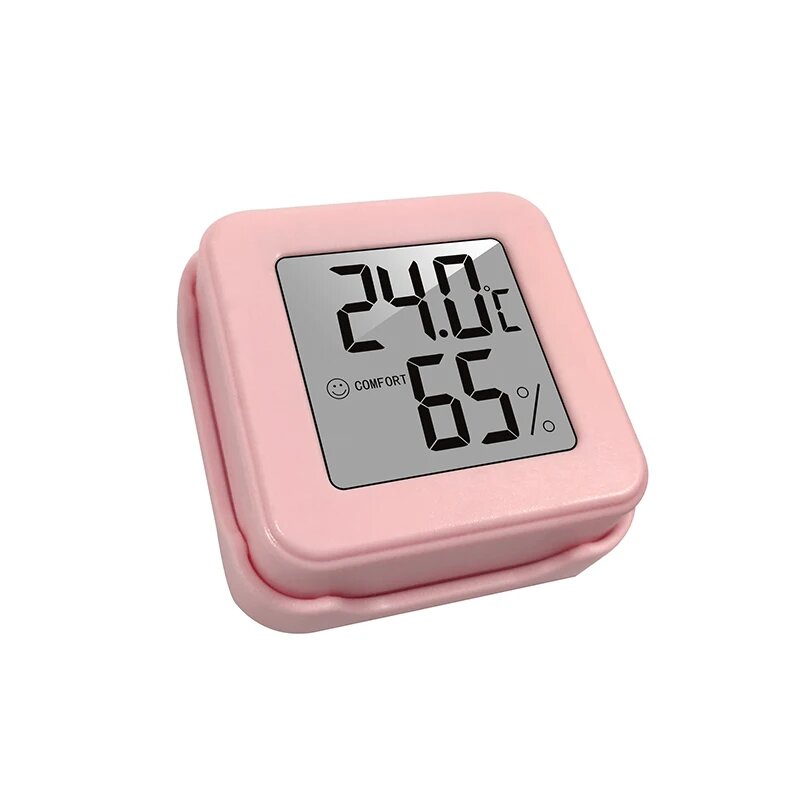 Термогигрометр TELEHILL Mini Pink 1, цифровой, розовый