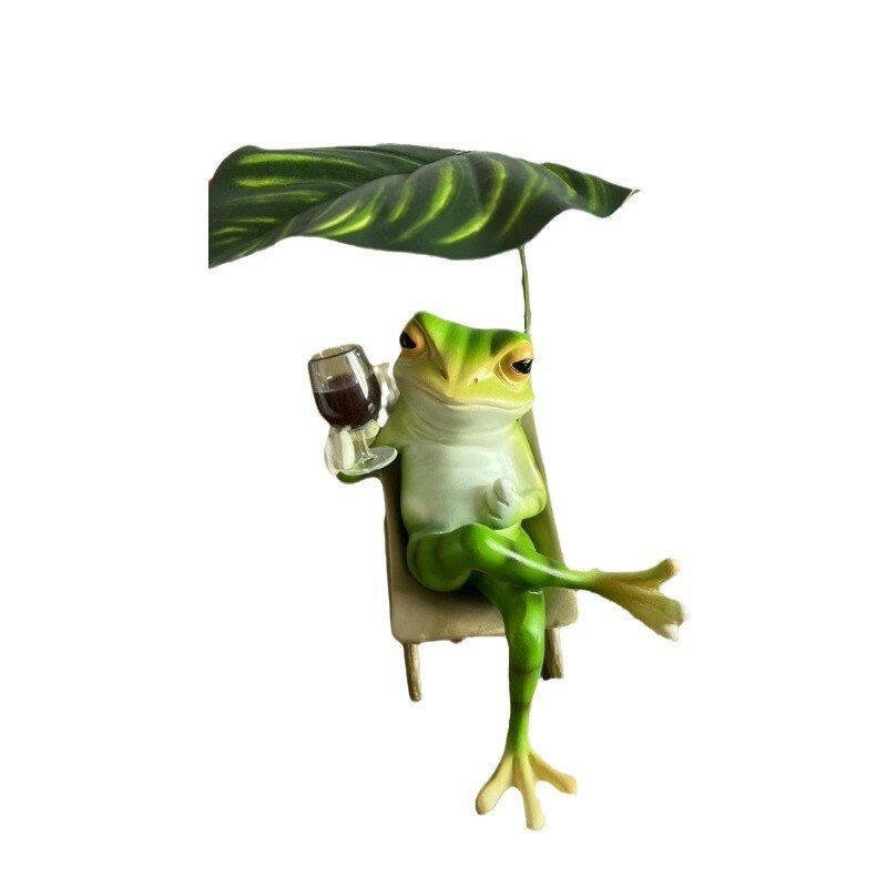 Фигурка садовая "Отдыхаем с бокалом" "Лягушки", декоративная, романтическая, сказочная