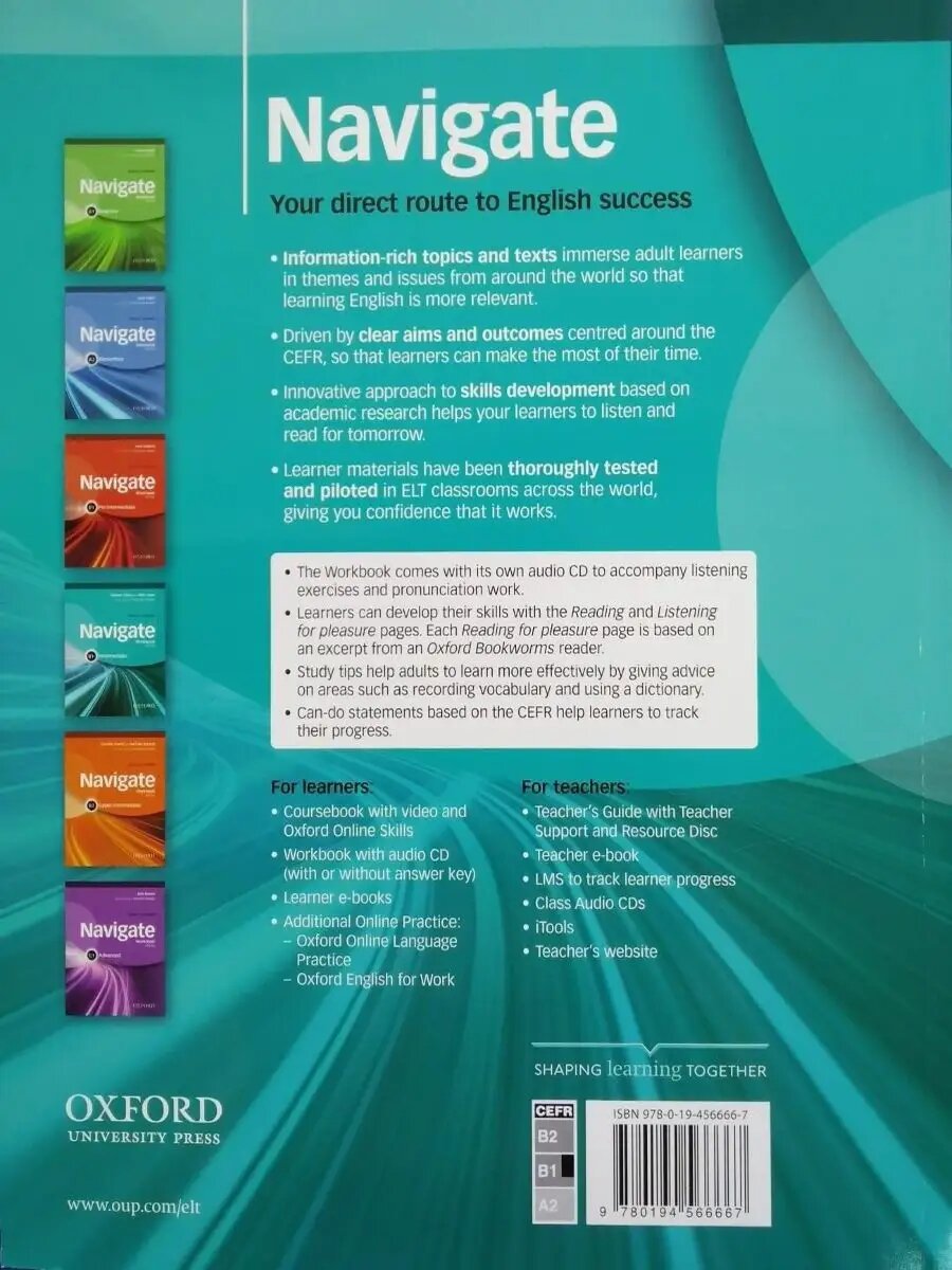 Navigate B1+ Intermediate Workbook with key and Audio CD | Курс универсален, т. к. — фото 1