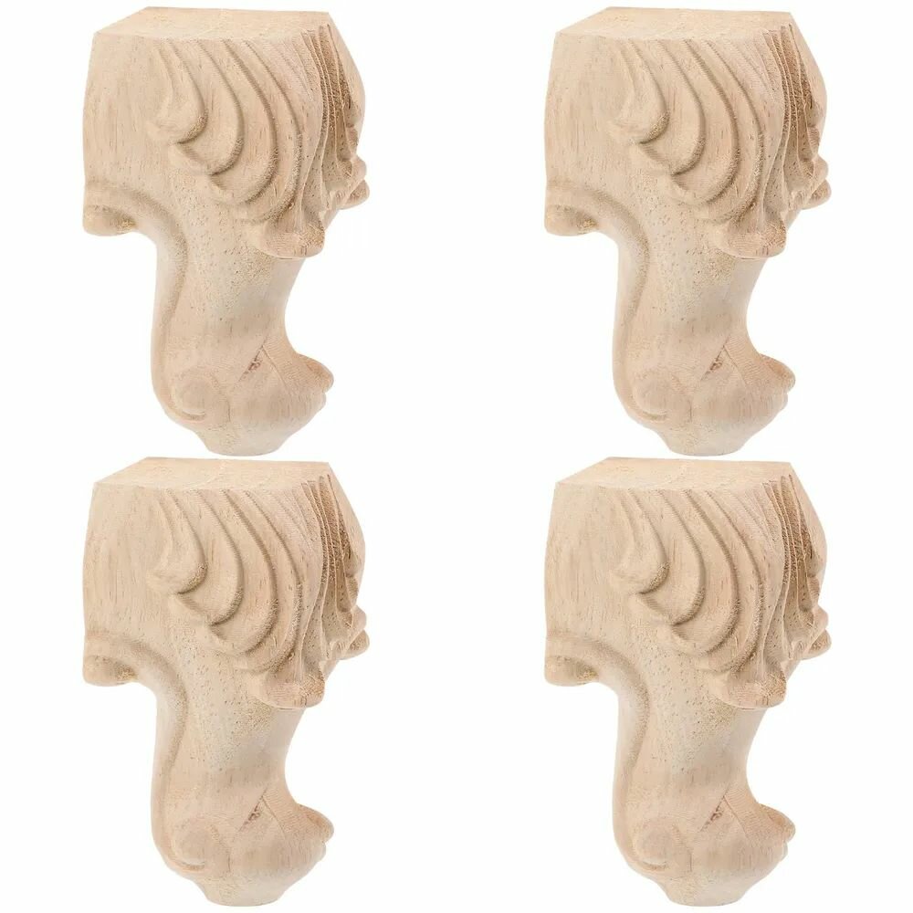 Декоративные Ножки Для Мебели Из Дерева Винтажный Стиль 4 Штуки Размер 10.00X5.50X5.50CM