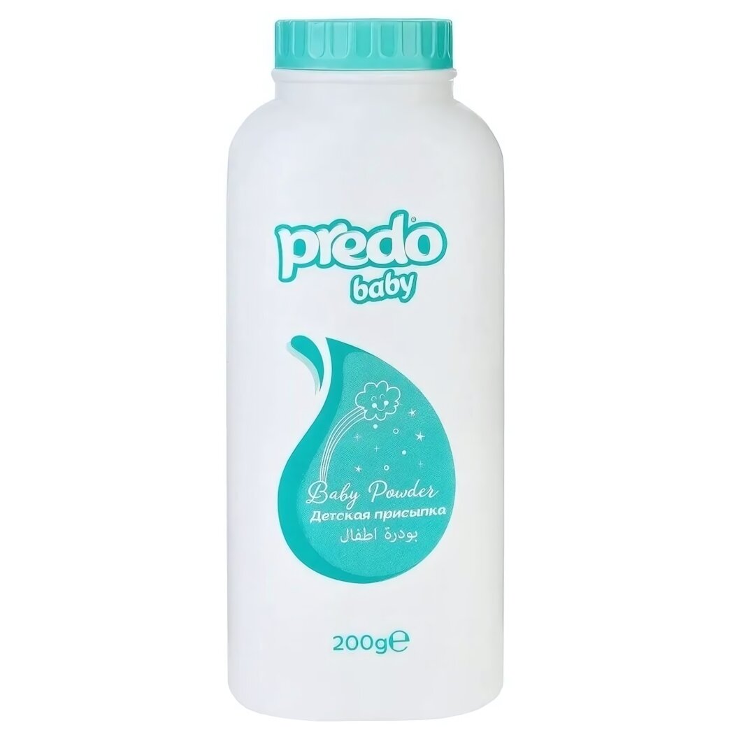 Присыпка детская Predo baby 200 г, нежная защита кожи, белый флакон